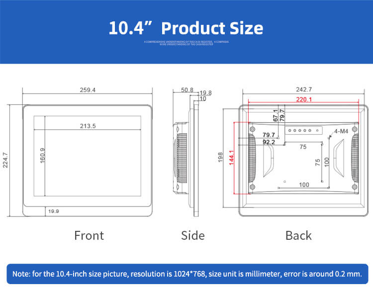 10.4 Inch Intel CPU Industrial Touch Screen Computer Best Price